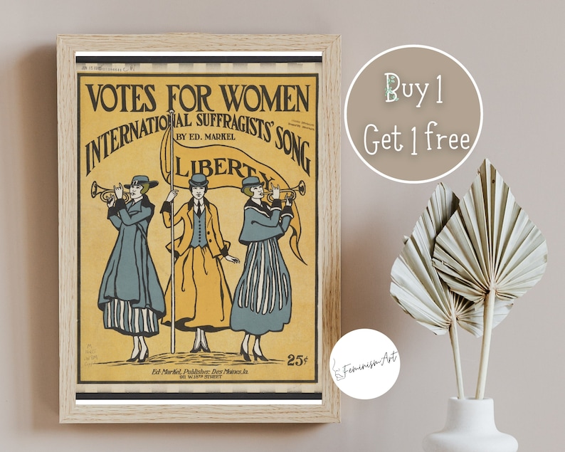 Feminist Poster Vintage Suffragette Poster Feminist Print - Etsy