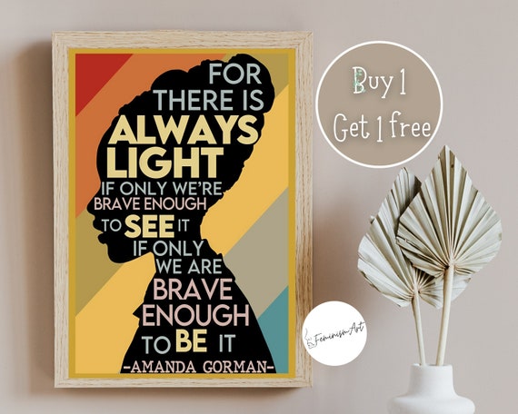 Hill We Climb Poster Amanda Gorman Poster Inaugural Poem | Etsy