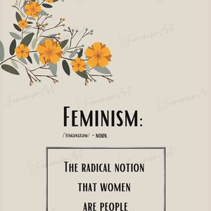 Feminist Quote Art Print Feminist Print Feminist Wall Art Feminist ...