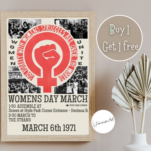 Feminist Poster Vintage Suffragette Poster Feminist Print Etsy Uk