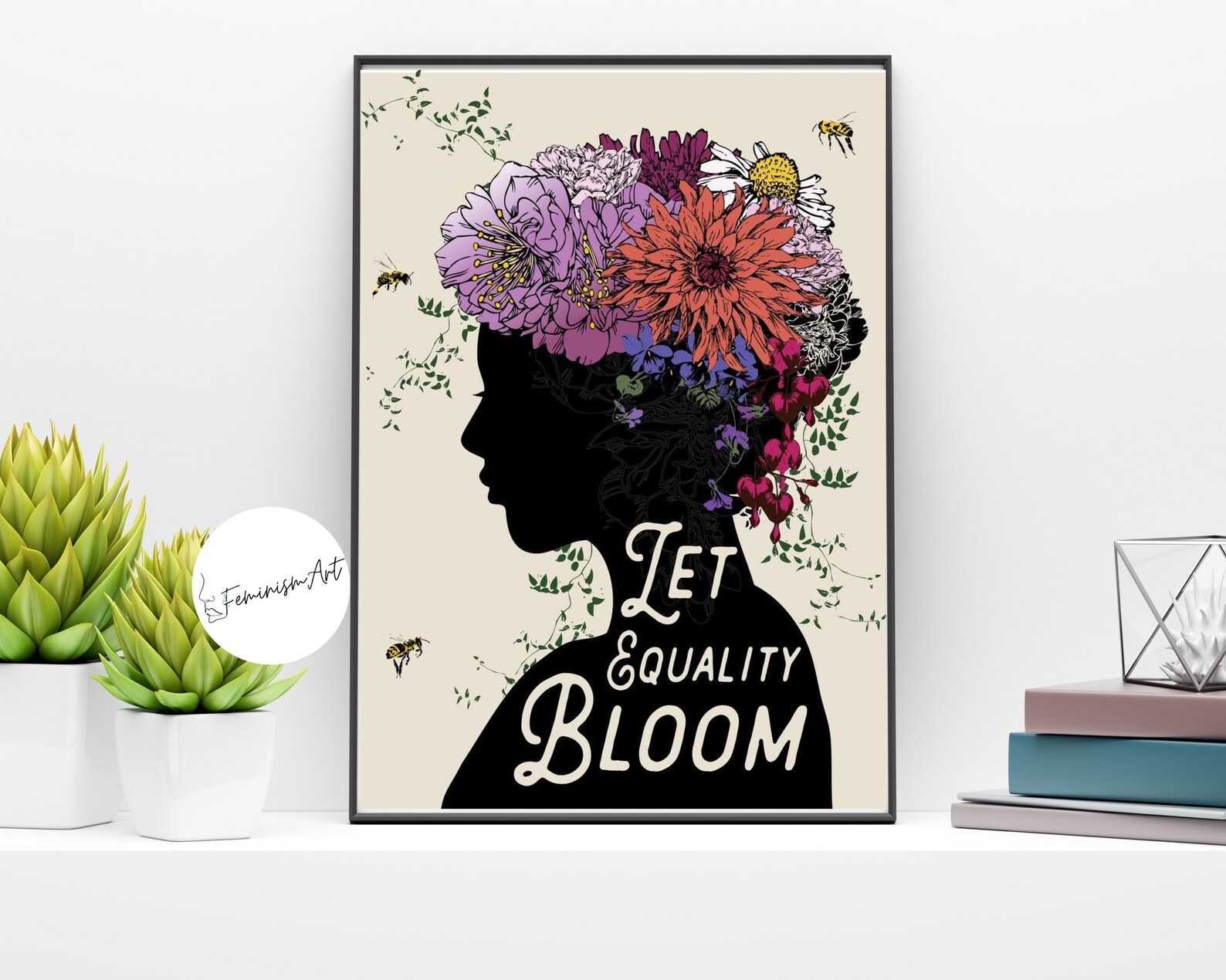 Feminist Print Let Equality Bloom Poster Feminist Floral | Etsy
