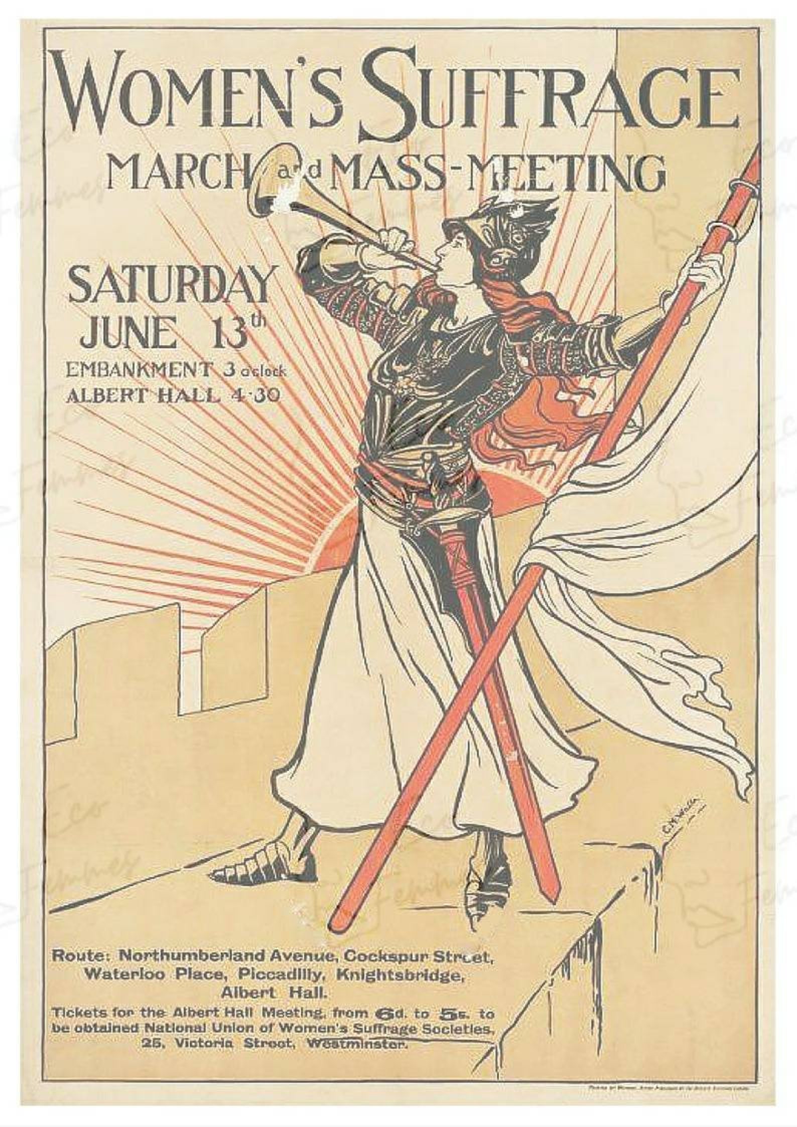 Feminist Poster Vintage Suffragette Poster Feminist Print | Etsy