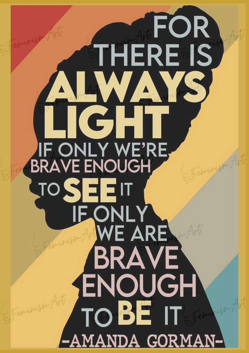 Hill We Climb Poster Amanda Gorman Poster Inaugural Poem - Etsy