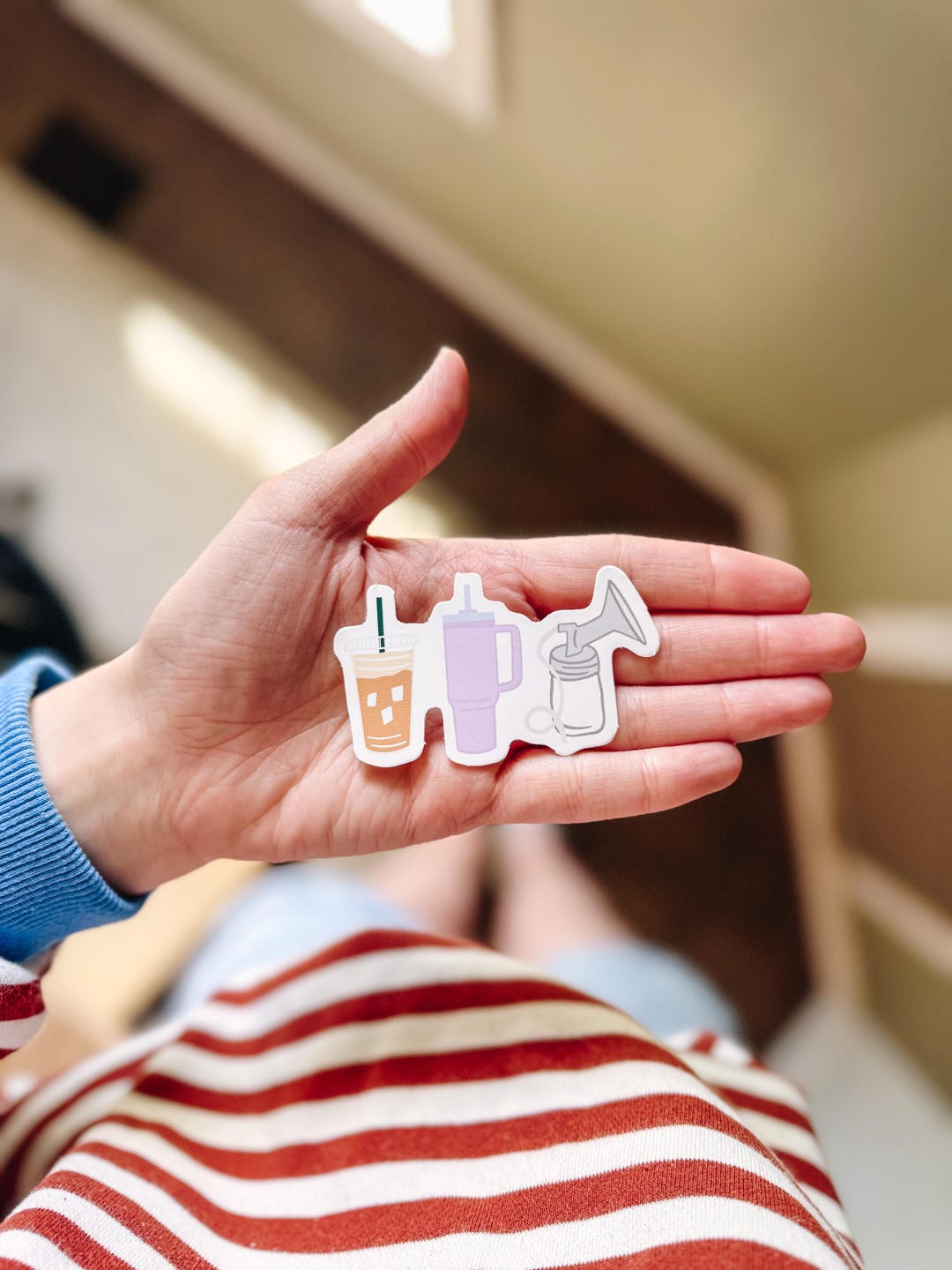 Pumping Mama Iced Coffee Vinyl Sticker - Etsy
