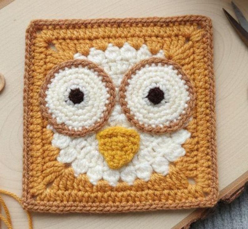 Owl Granny Square Crochet Pattern | Crochet Coaster Pattern | Instant ...