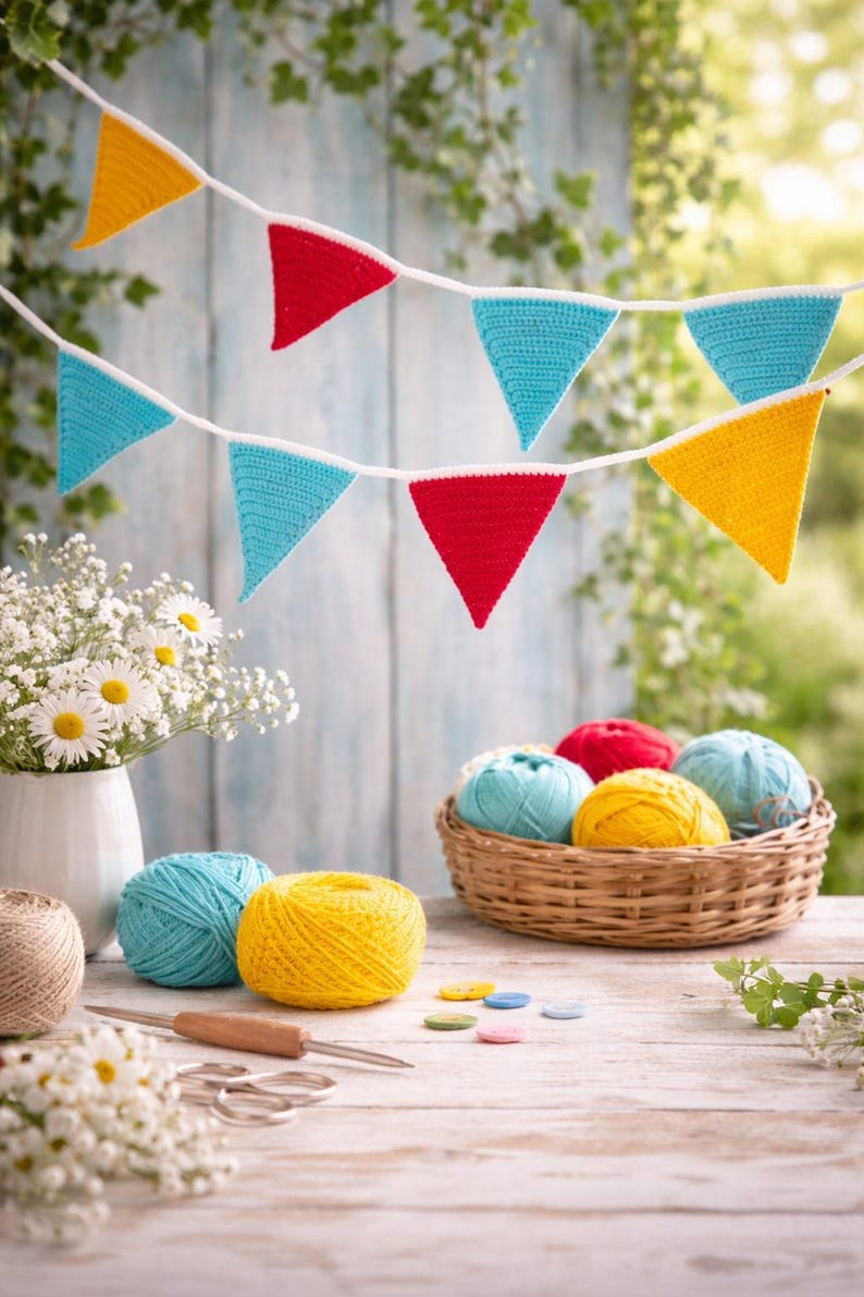 Crochet Party Bunting Pattern • Easy Triangle Banner PDF • Beginner ...