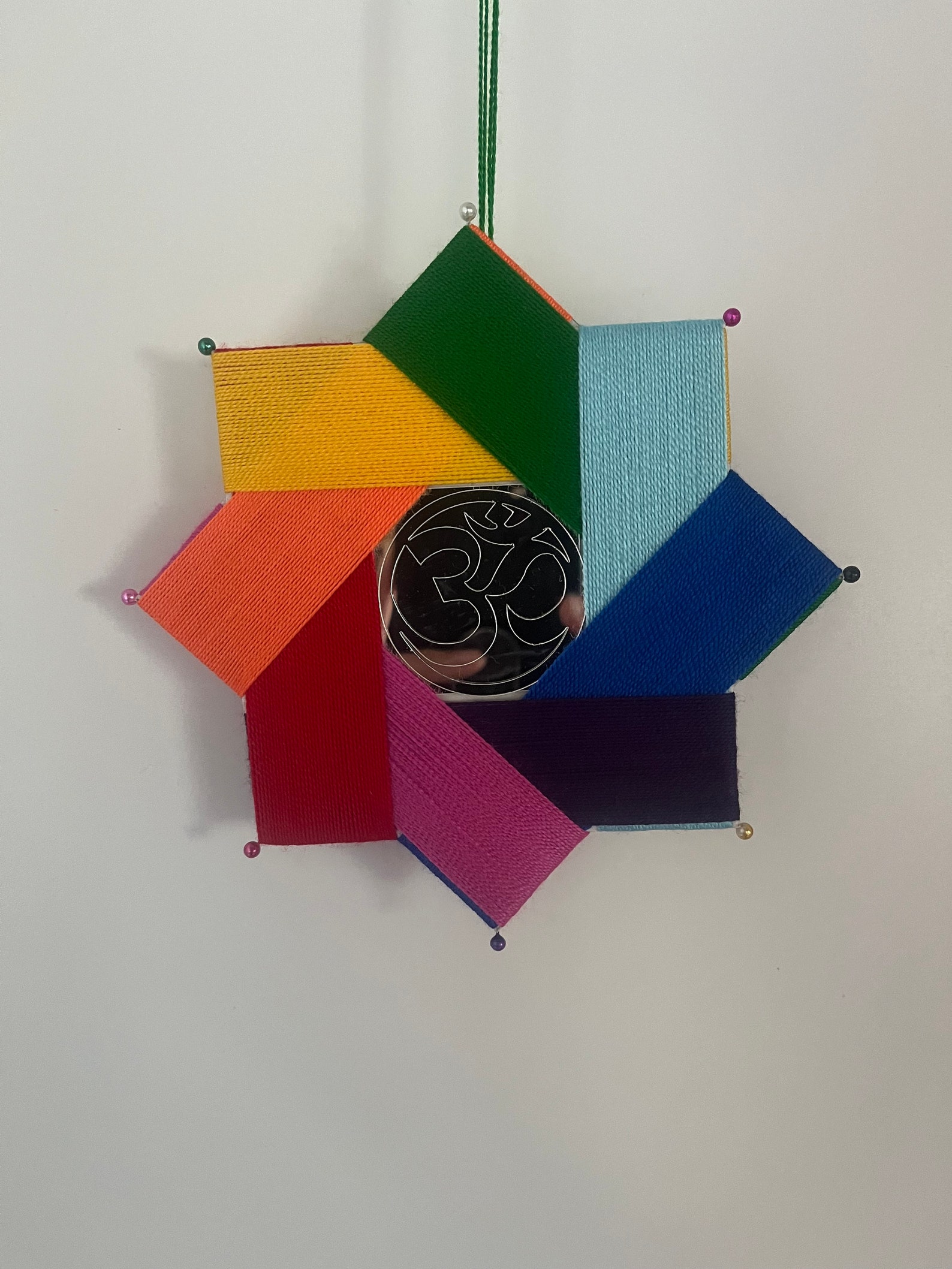 Yarn Mandala, Ohm, Om, Lotus, 7 Chakra, Rainbow, Yoga, Decoration ...