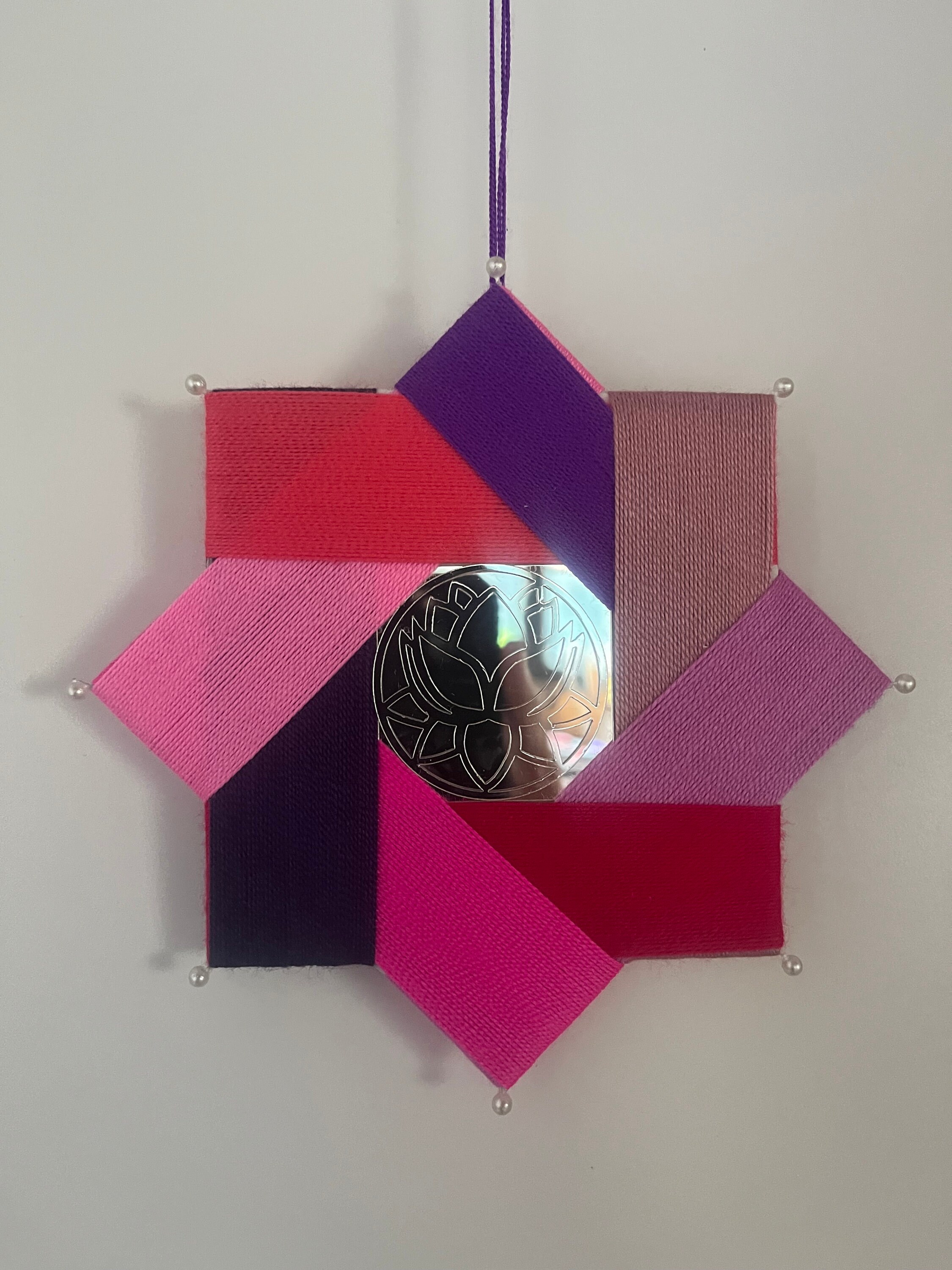 Yarn Mandala, Ohm, Om, Lotus, 7 Chakra, Rainbow, Yoga, Decoration ...