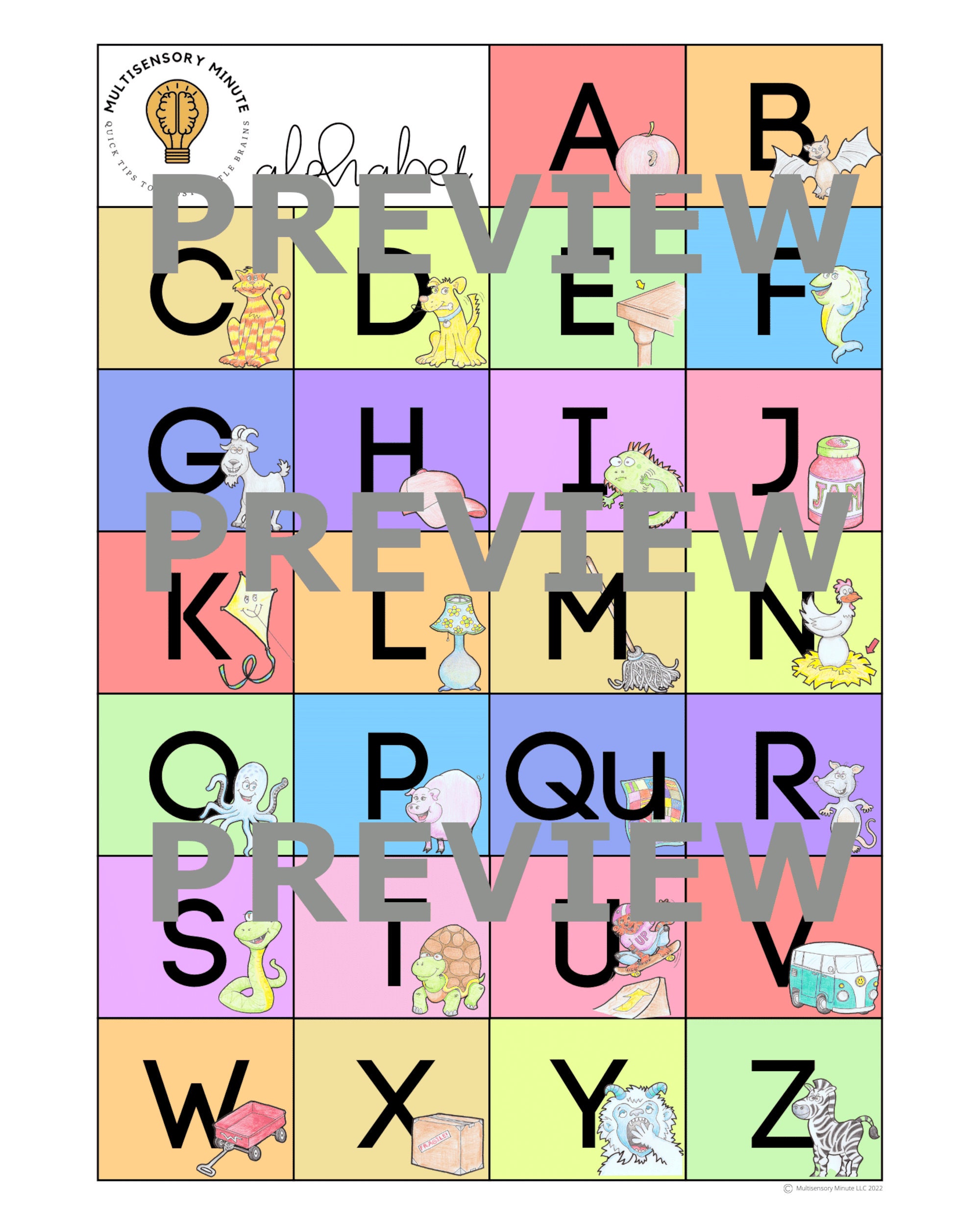 Alphabet Blocks Poster Print - Etsy