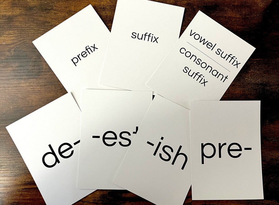 Prefixes and Suffixes Mini-supplemental Deck - Etsy