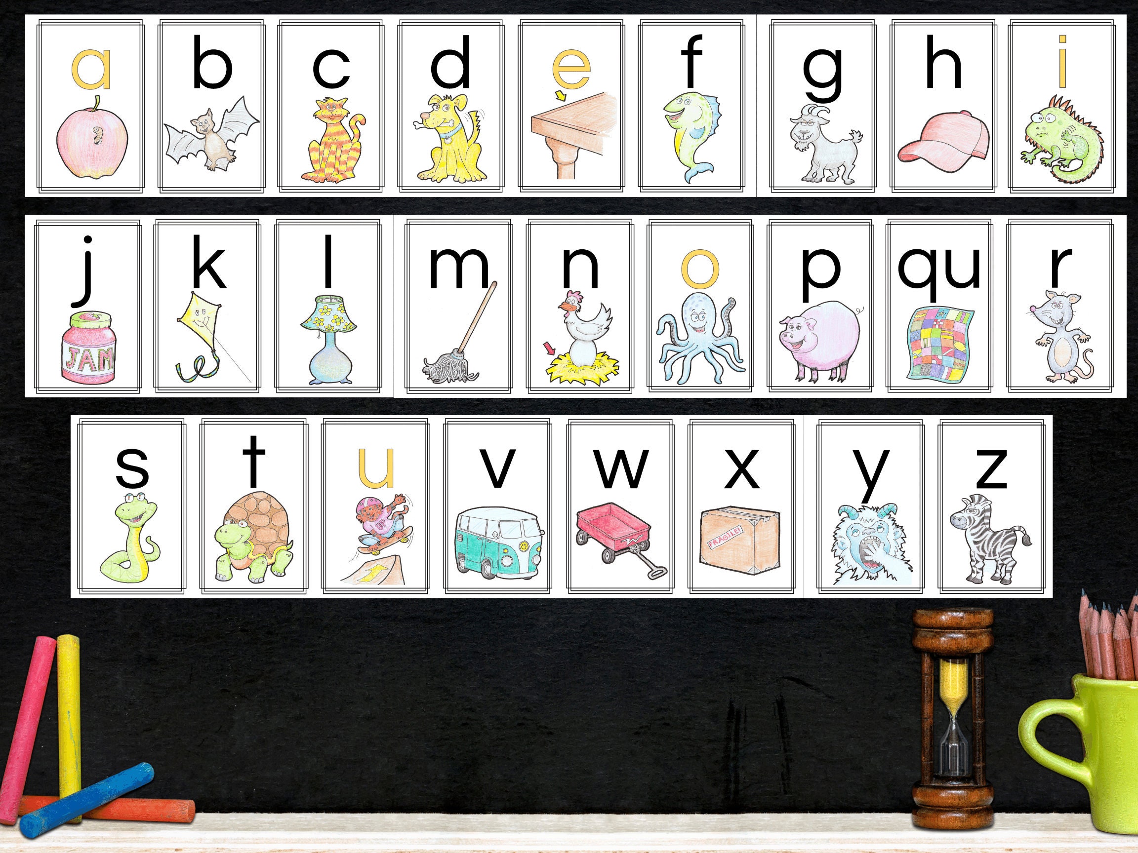 Alphabet Wall Strip Posters - Etsy