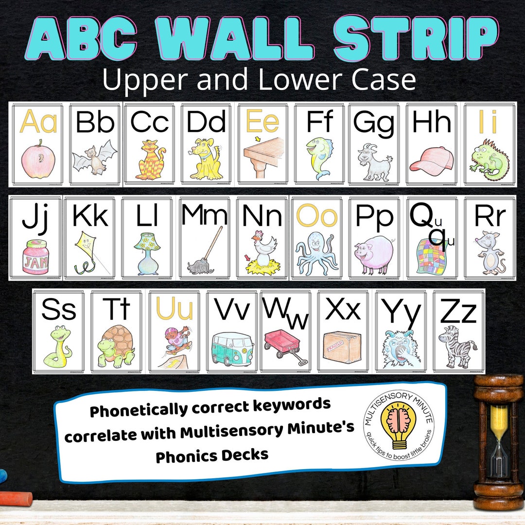 Alphabet Wall Strip Upper and Lower Case Digital Download - Etsy
