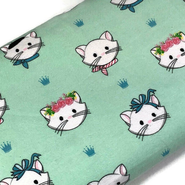 Cat Flannel Fabric - Etsy