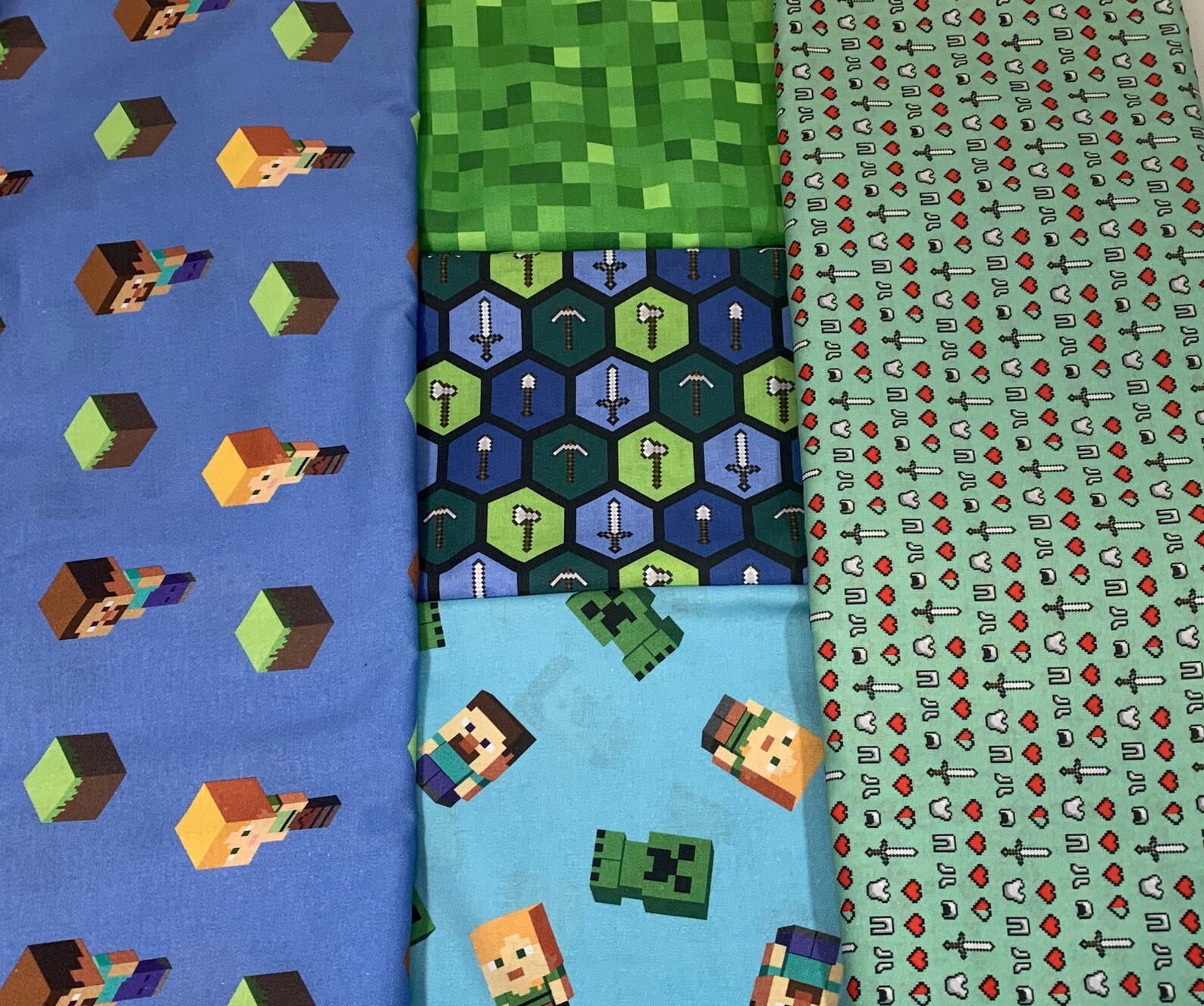 Minecraft Fabric by the YARD. Minecraft ToolsSword Pick | Etsy