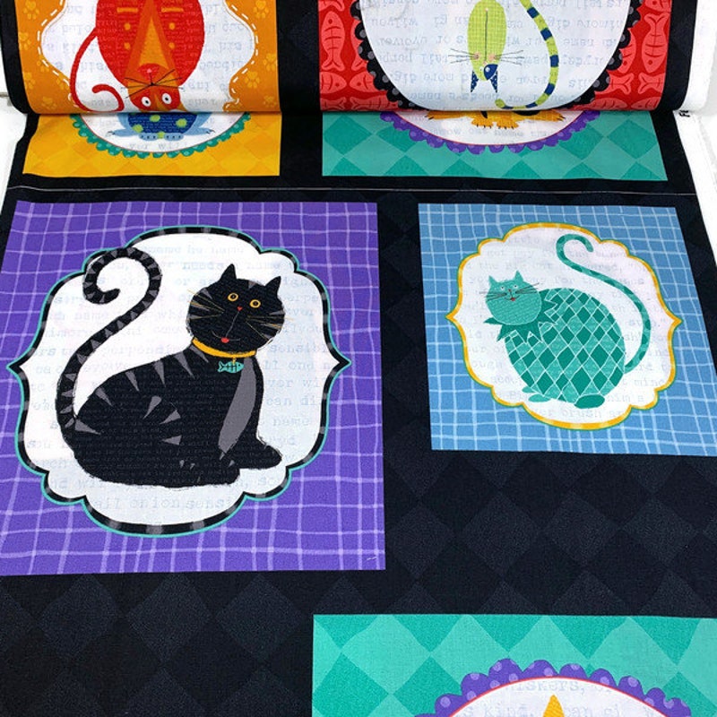 Cat Quilt Panel - Etsy