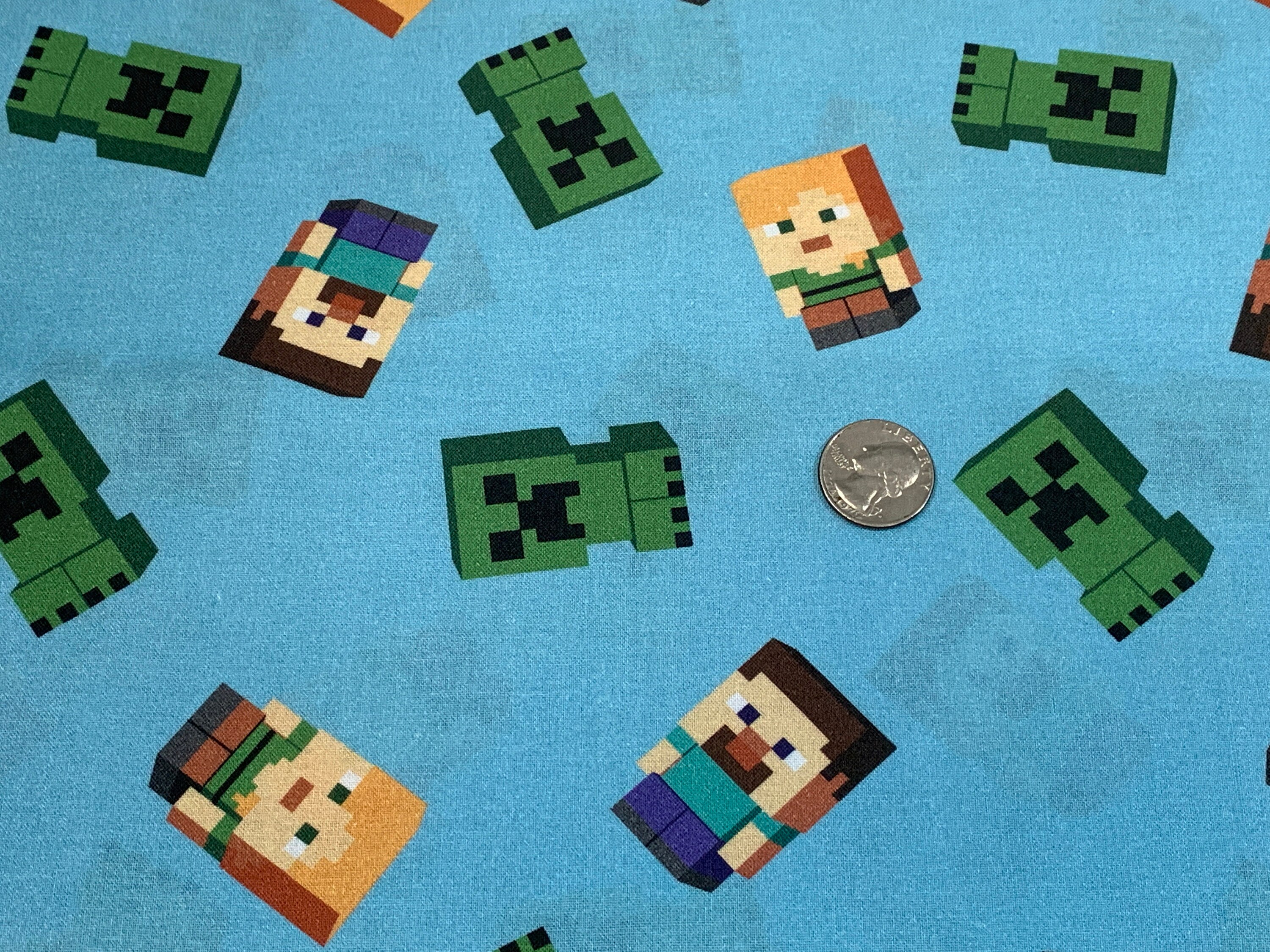 Minecraft Fabric by the YARD. Minecraft Friendsalex Steve - Etsy