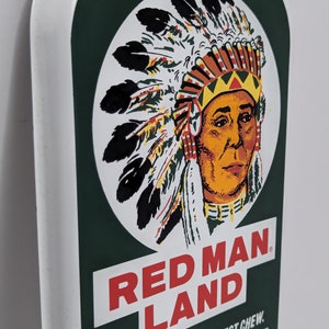 Vintage Redman Land Metal Thermometer Red Man Chew Tobacco 16 ...