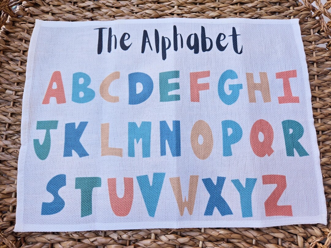 Learning Letter Mat Alphabet Letters Resin Montessori Preschool ...