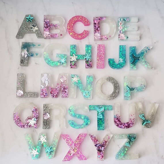 Custom Resin Mermaid Alphabet Set | Etsy