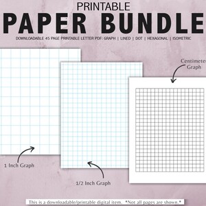 Dot Grid Lined Graph Handwriting Hexagon Isometric - Etsy