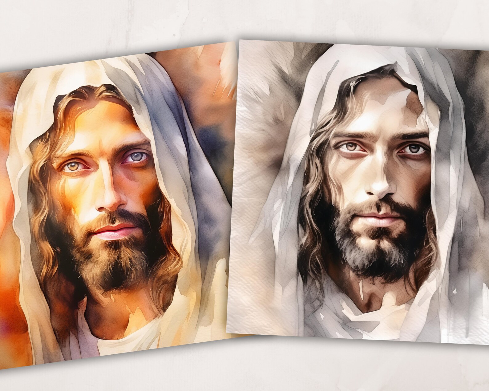 Real Face Watercolor of Jesus Christ | Image of Jesus | Seal of Jesus ...