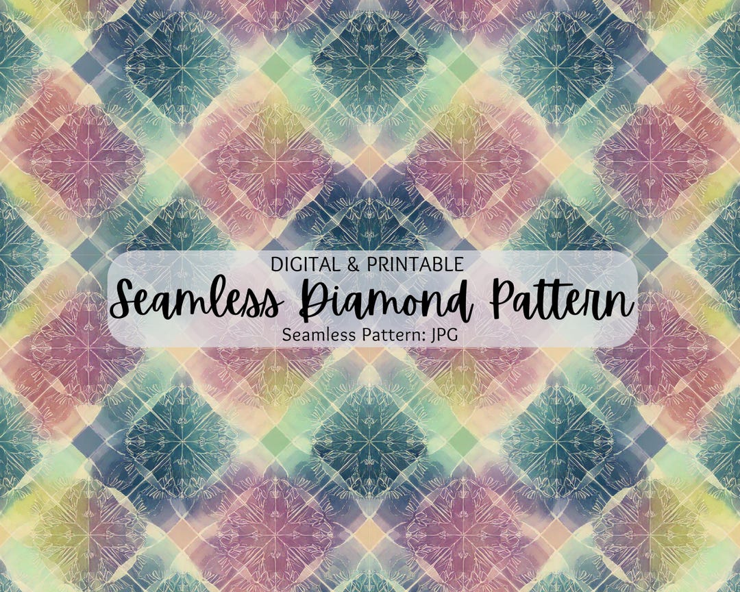 Diamond Kaleidoscope Seamless Pattern | Symmetrical Geometric Patterns ...