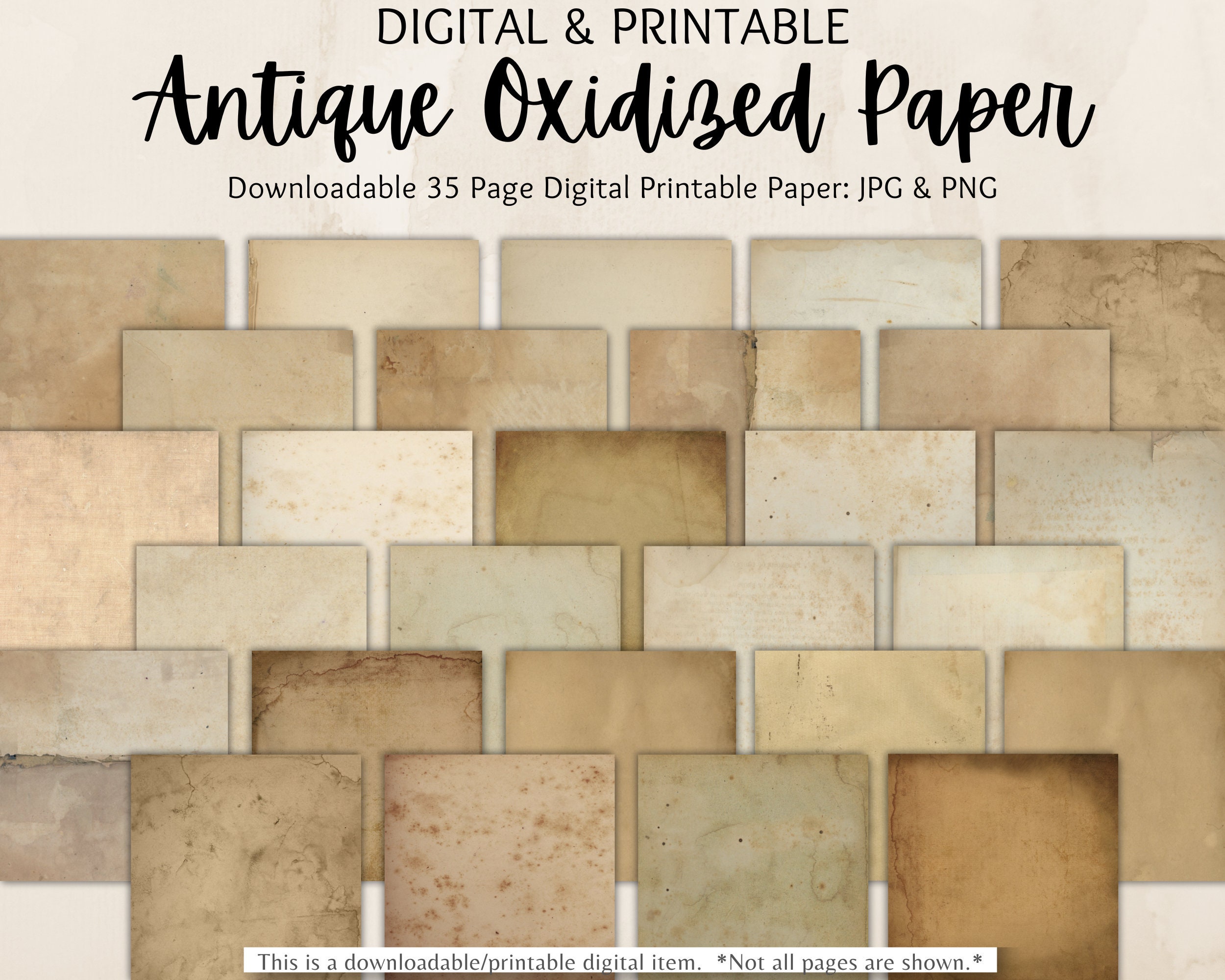 Old Vintage Paper Coffee Dyed Paper Aged Oxidized Paper Coffee Stained ...