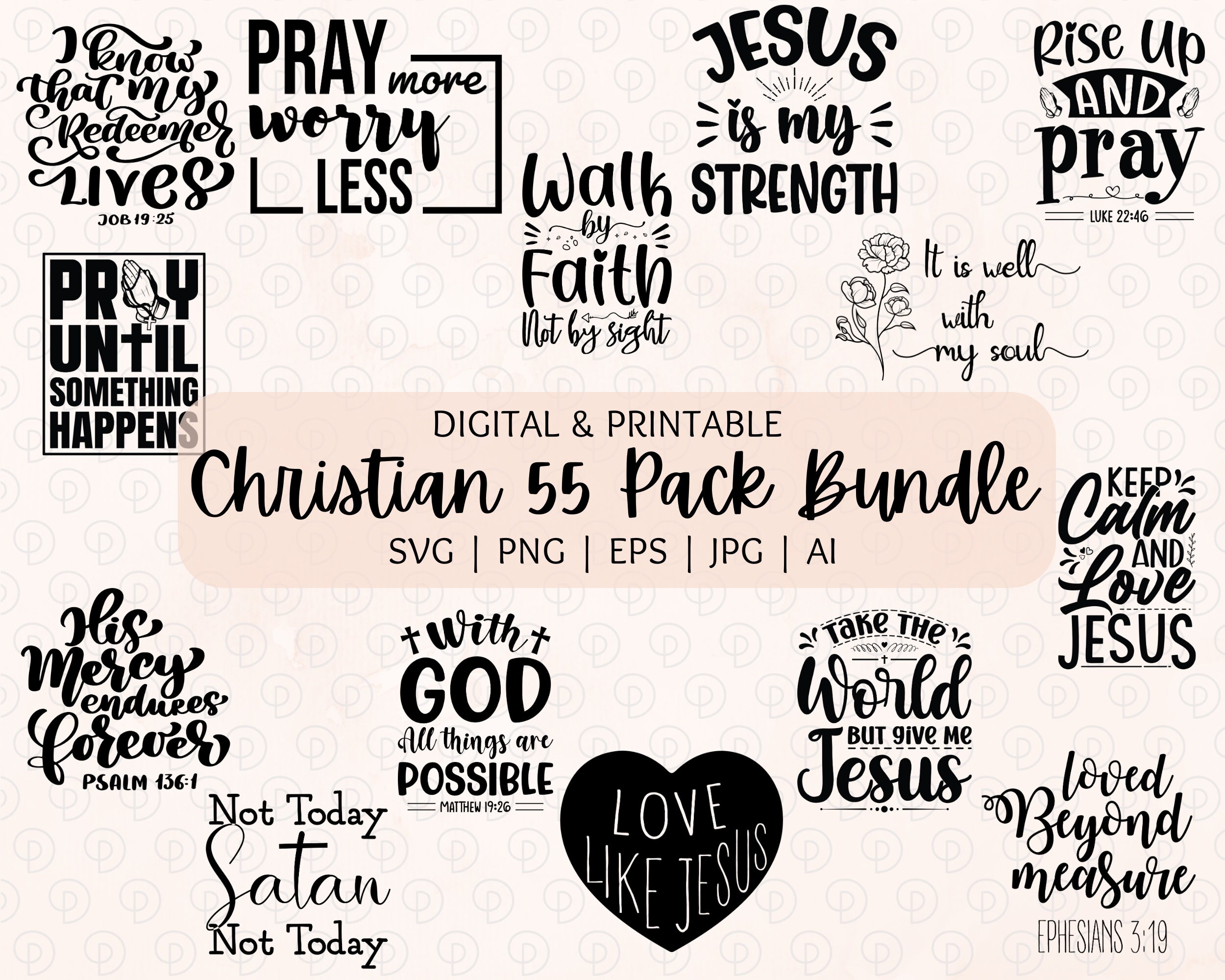 Christian Scripture Bundle SVG | Bible Verse Bundle | Religious SVG ...