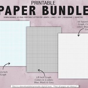 Dot Grid Lined Graph Handwriting Hexagon Isometric - Etsy