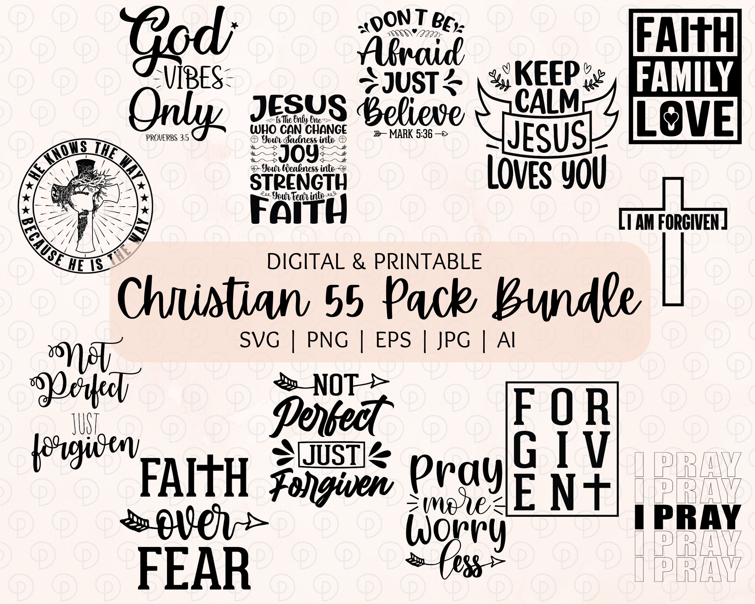 Christian Scripture Bundle SVG | Bible Verse Bundle | Religious SVG ...