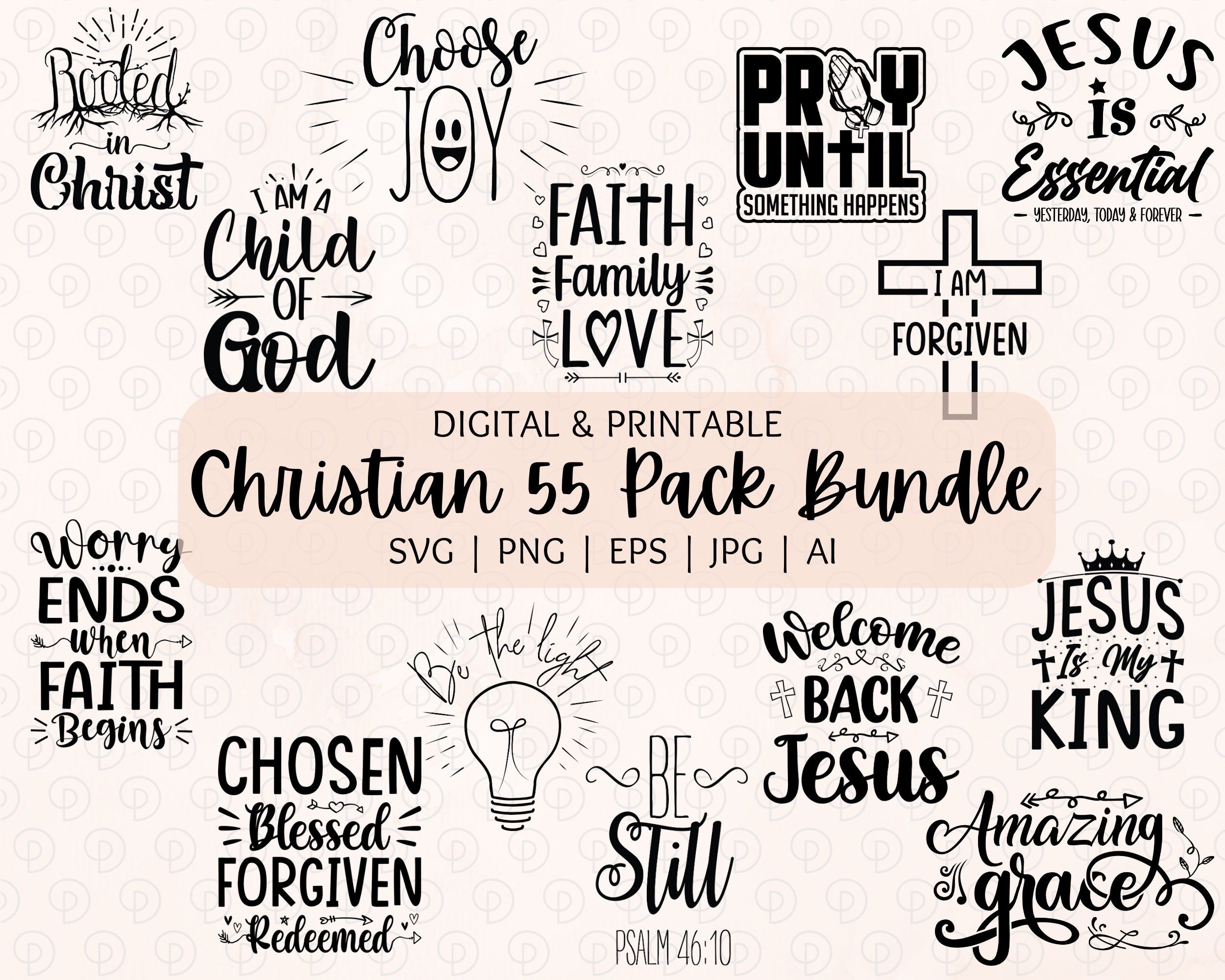 Christian Scripture Bundle SVG | Bible Verse Bundle | Religious SVG ...