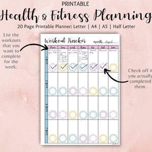 Self Care, Health, Fitness and Wellness Journal Planner Insert Bundle ...