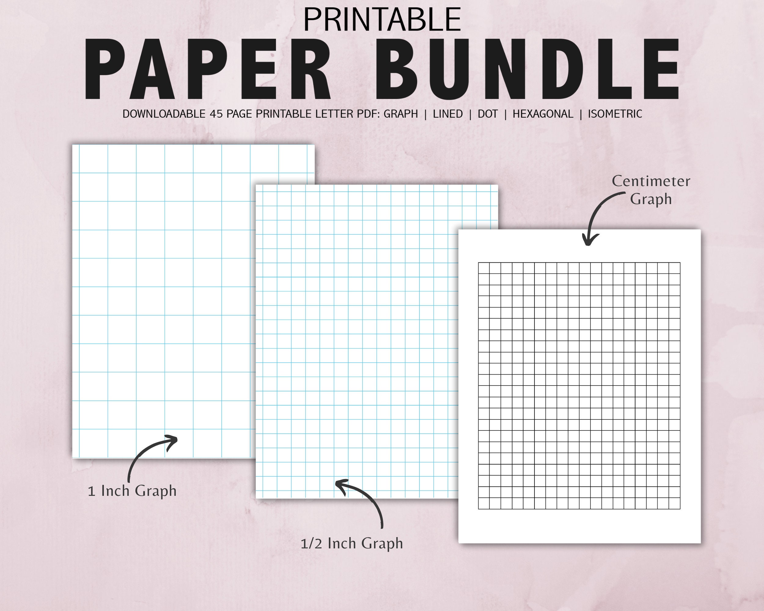 Dot Grid, Lined, Graph, Handwriting, Hexagon, Isometric, Organic ...