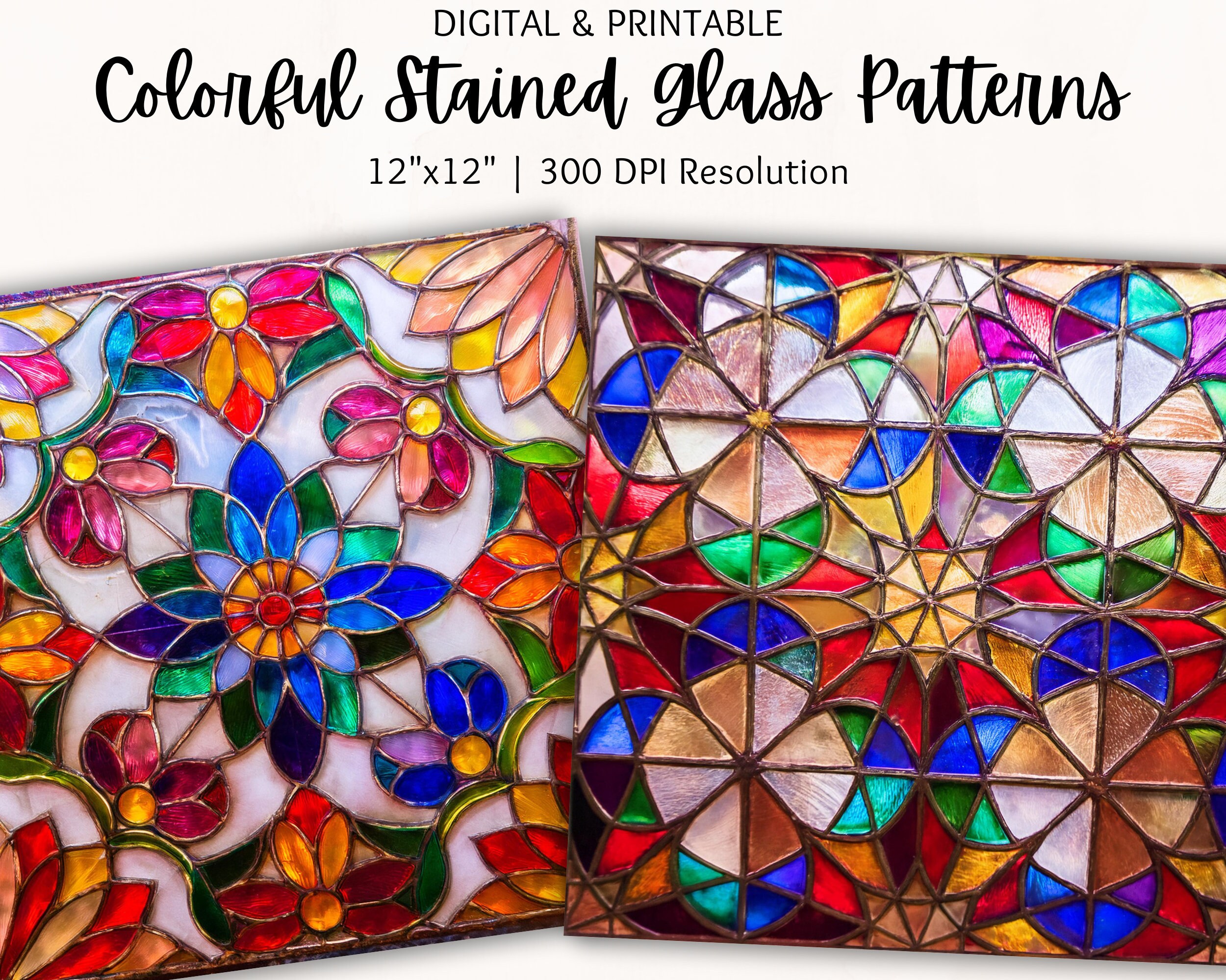 Stained Glass Images | Colorful Stained Glass Patterns | Seamless ...