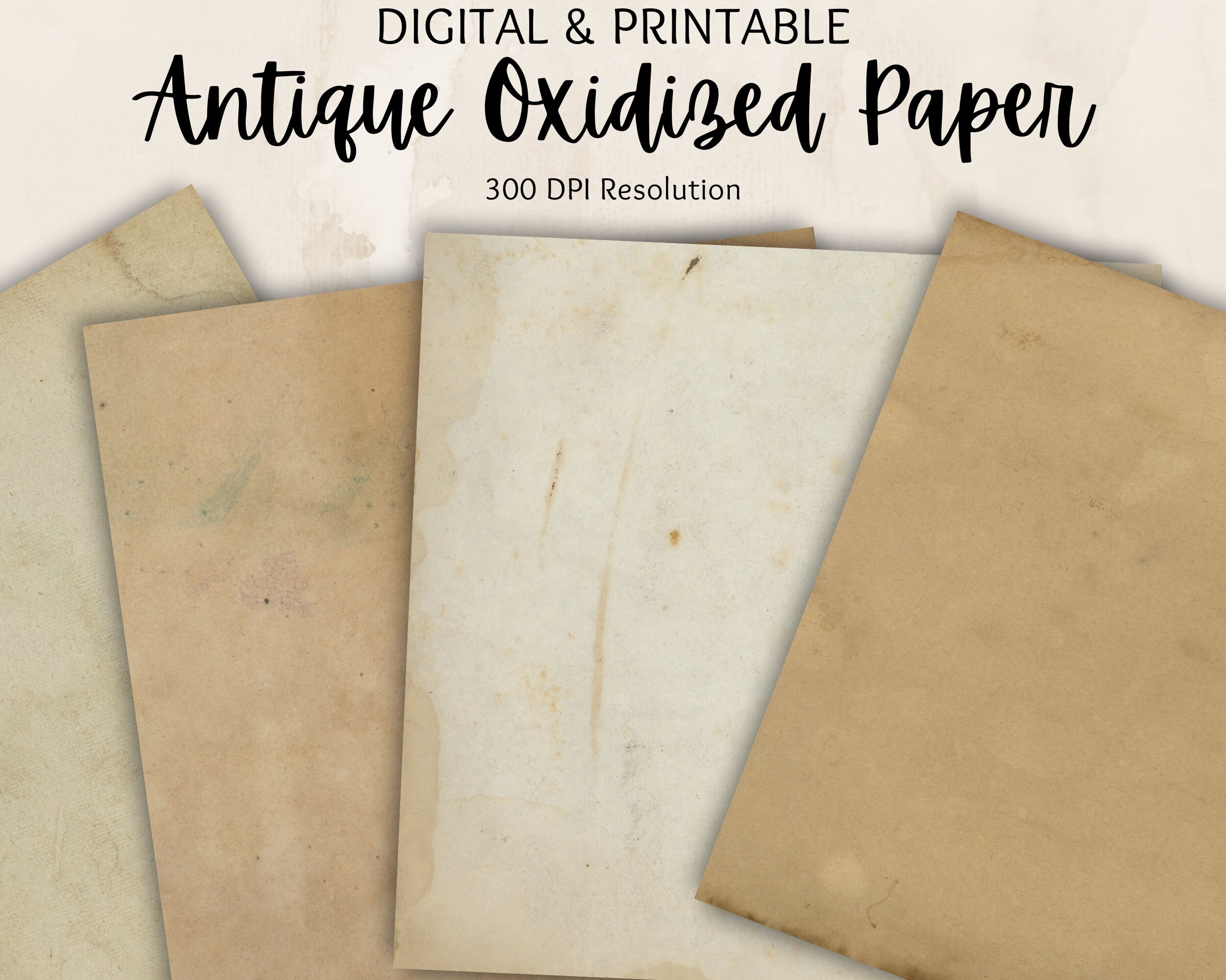 Old Vintage Paper Coffee Dyed Paper Aged Oxidized Paper Coffee Stained ...
