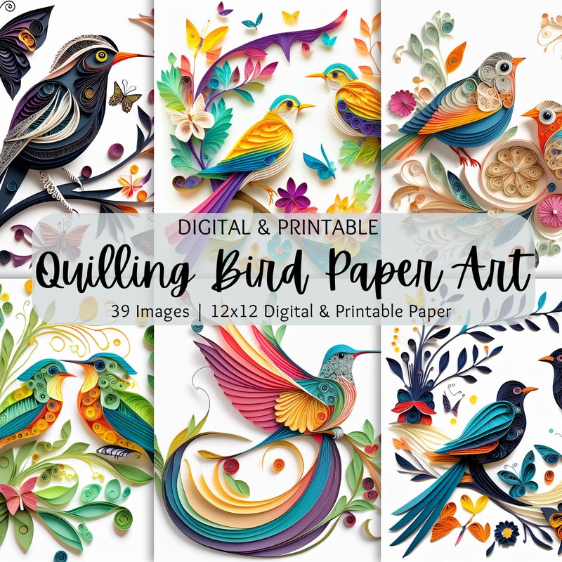 Quilling Template Bird - Etsy UK