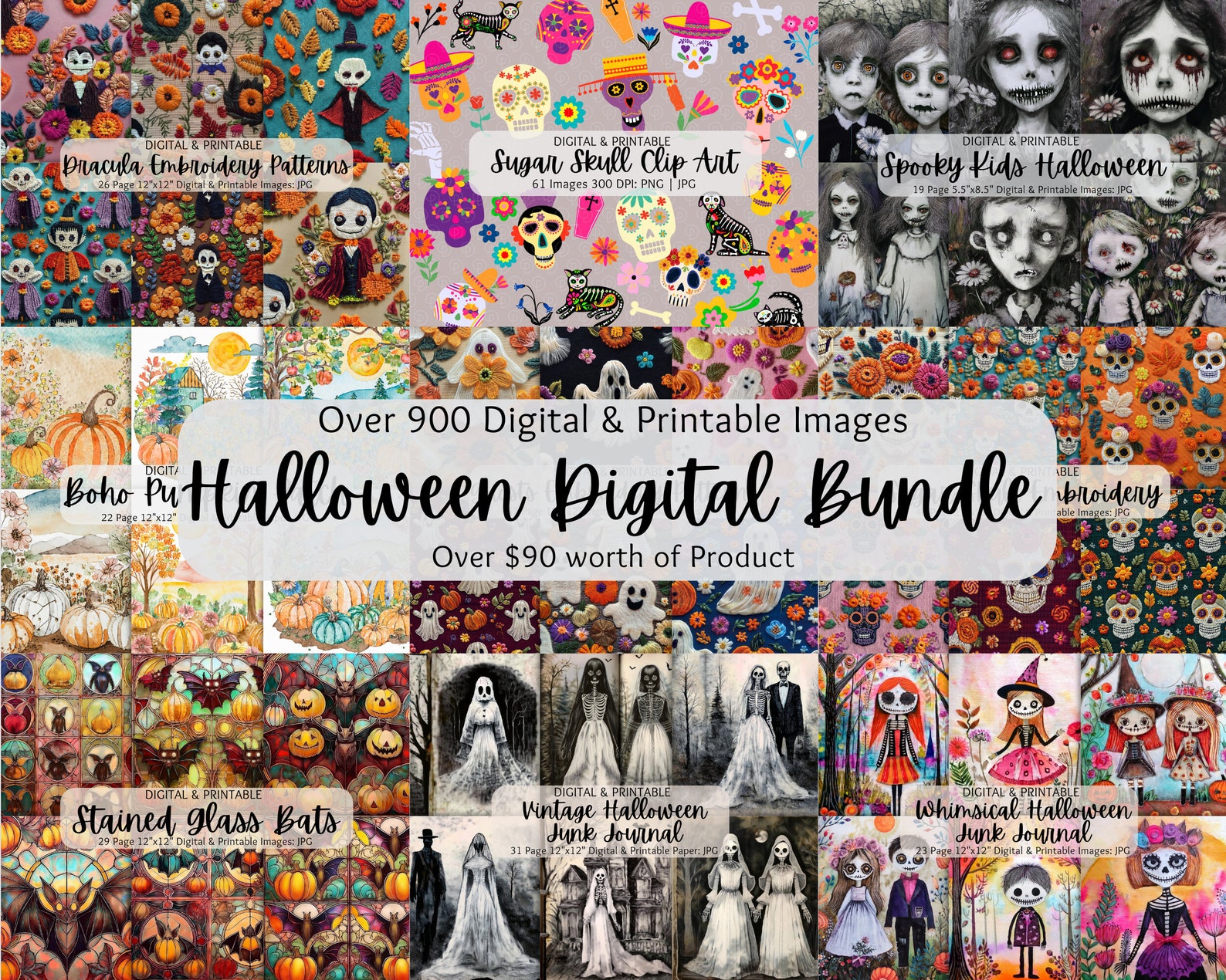 Halloween Bundle | Halloween Images | Halloween Printables | Digital ...