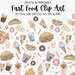 Fast Food Clipart | Junk Food Clipart Set | Street Food Clipart ...