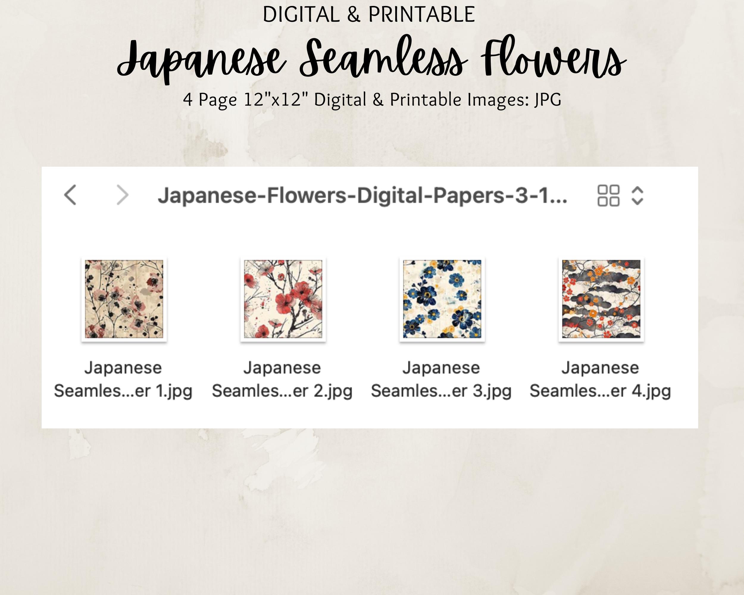 Japanese Seamless Floral Art | Seamless Patterns | Japanese Flower ...