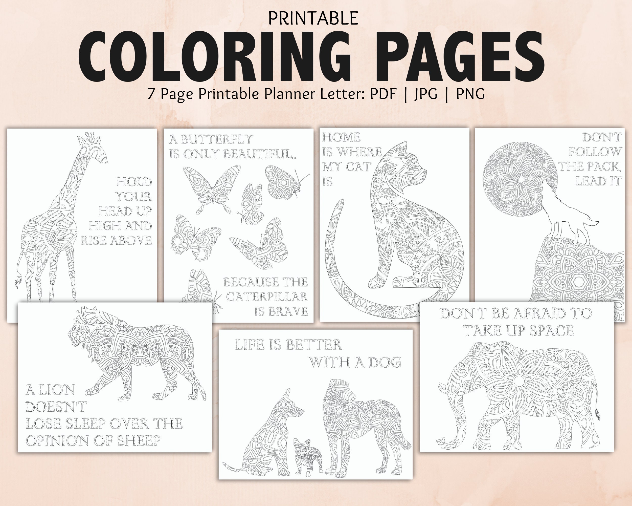 Mandala Art Coloring Book Printable Pages | Animal Coloring Pages ...