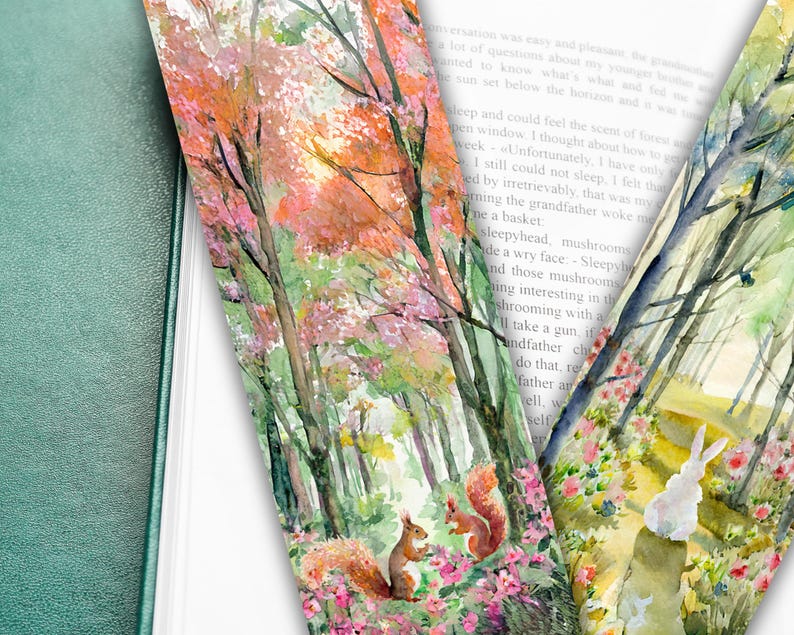 Watercolor Woodland Animals Printable Bookmarks | Whimsical Forest ...