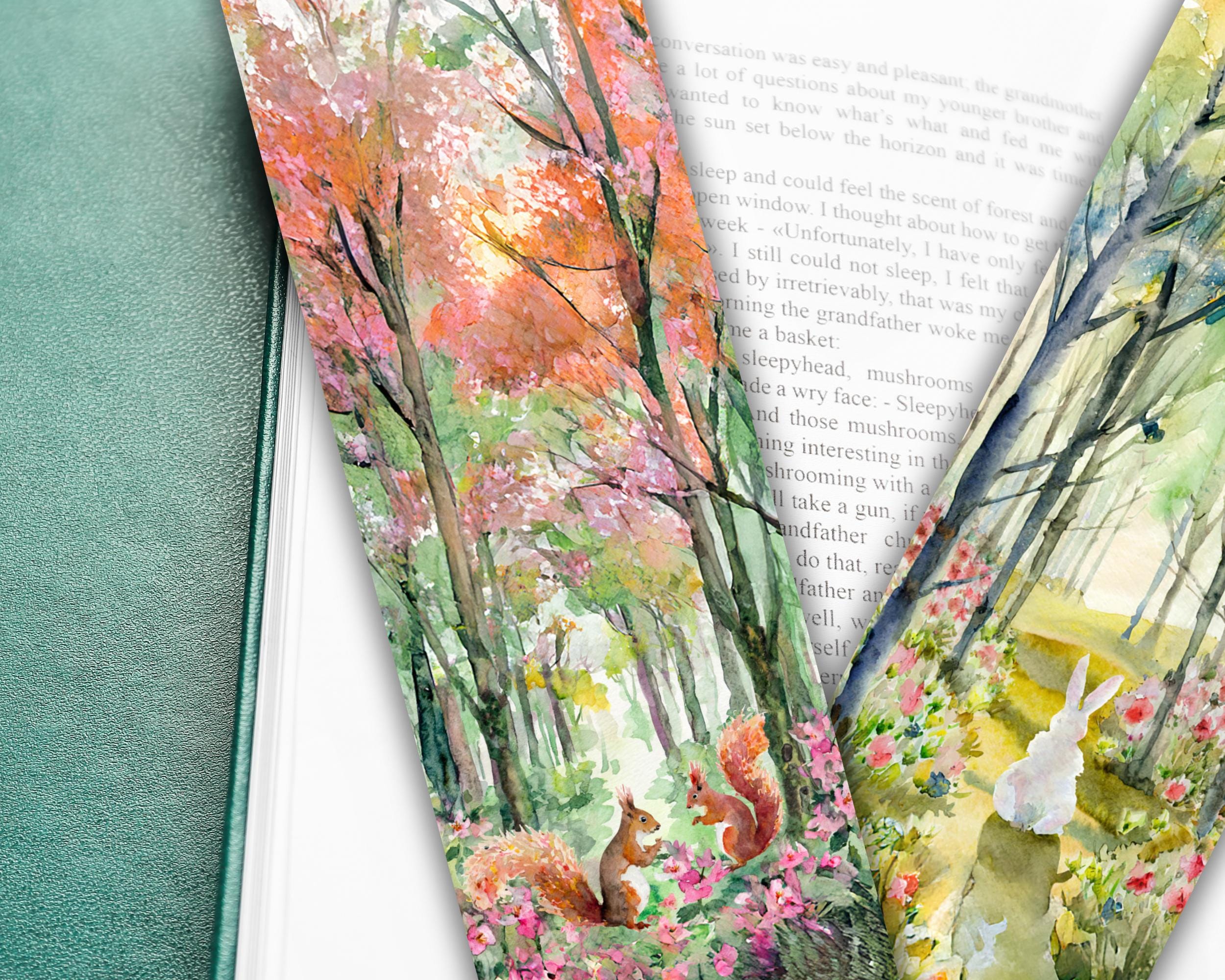 Watercolor Woodland Animals Printable Bookmarks | Whimsical Forest ...