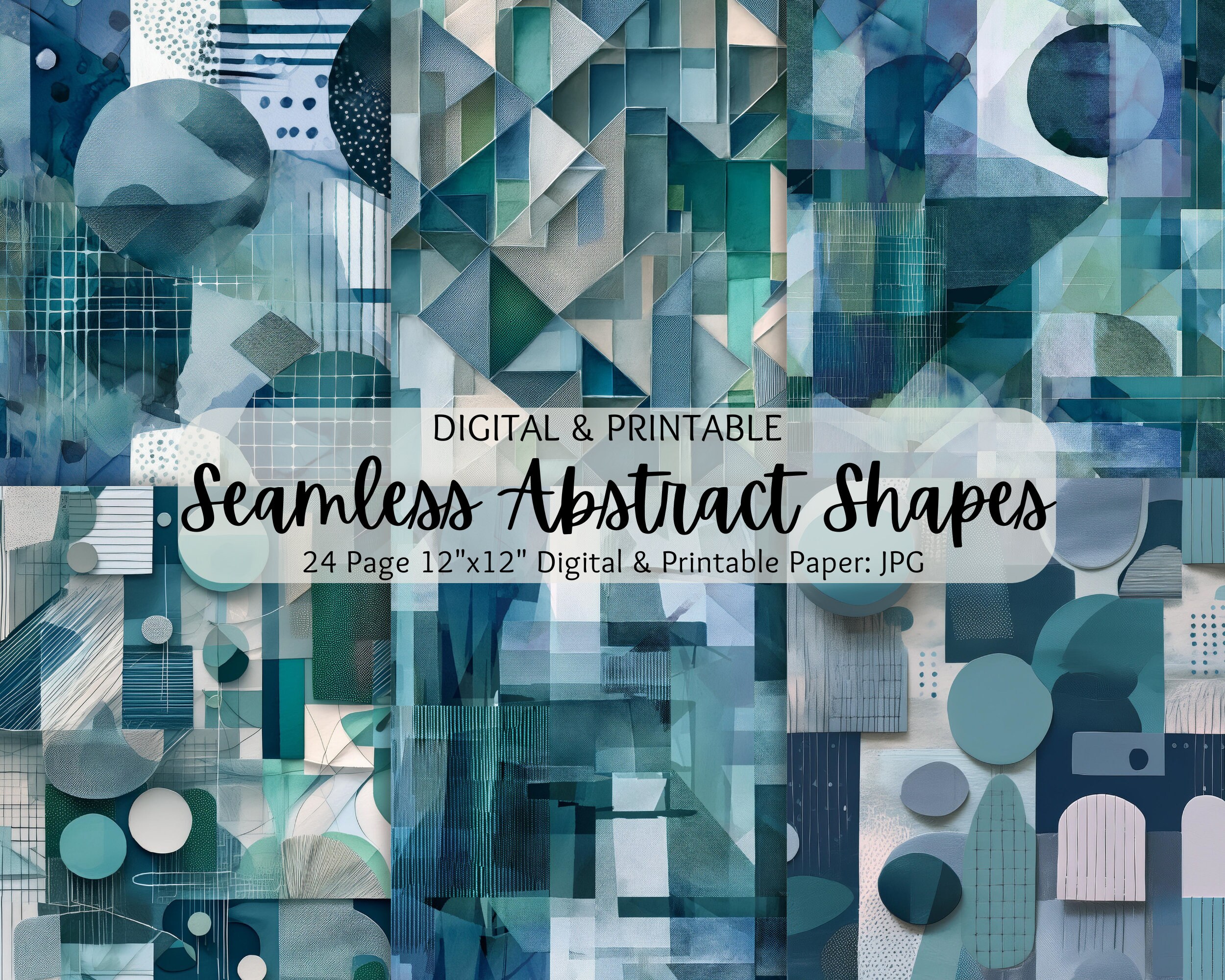 Abstract Shapes Seamless Patterns | Colorful Abstract Patterns ...