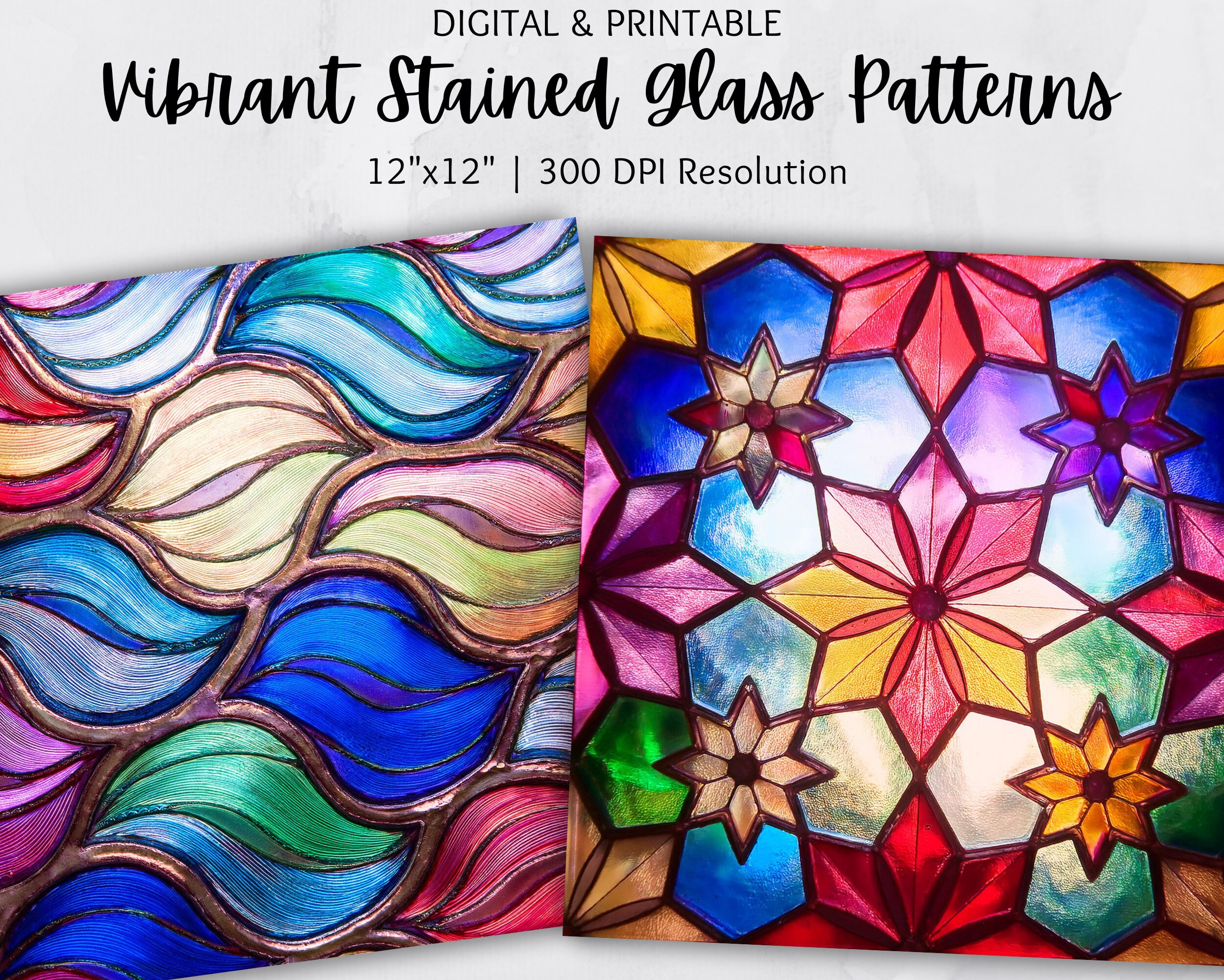 Stained Glass Images | Synthwave Stained Glass Patterns | Seamless ...