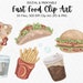 Fast Food Clipart | Junk Food Clipart Set | Street Food Clipart ...