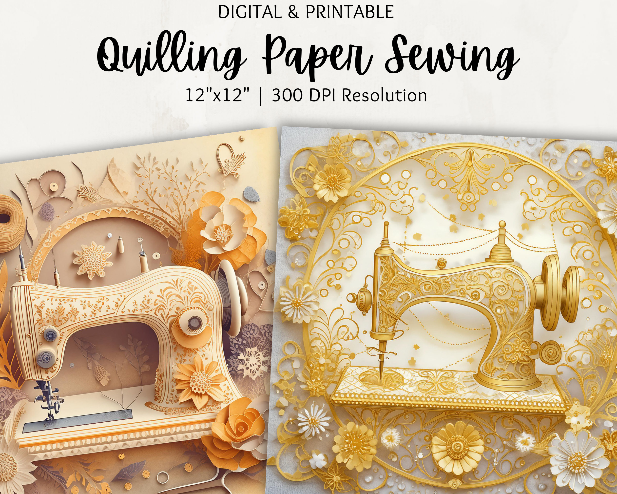 Quilling Paper Sewing Bundle PNG | Sewing Machines Scrapbook Paper ...