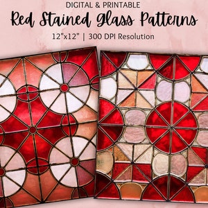 Stained Glass Images | Red Stained Glass Patterns | Seamless Patterns ...