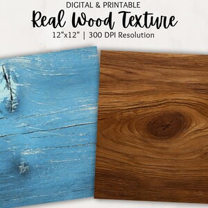 Wood Grain Textures Digital Paper | Rustic Wood Scrapbook Paper Pack ...