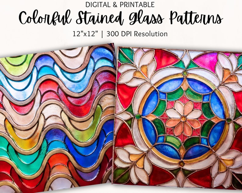Stained Glass Images | Colorful Stained Glass Patterns | Seamless ...