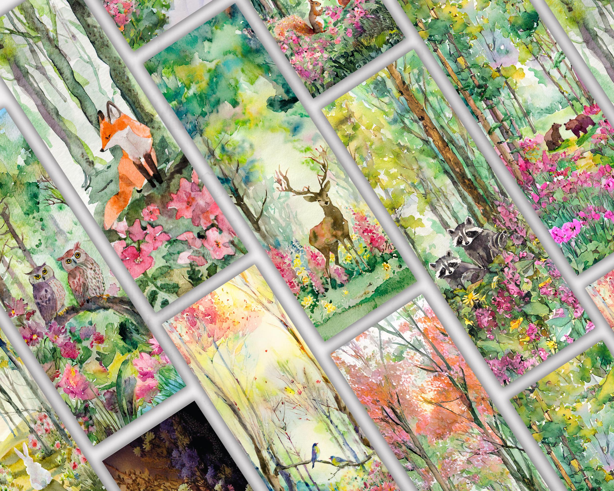 Watercolor Woodland Animals Printable Bookmarks | Whimsical Forest ...